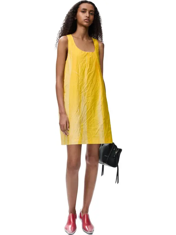 Loewe Technical Cotton Dress - Yellow