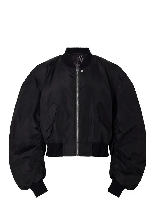 Rick Owens Secchia Flight Silk-taffeta Bomber Jacket - Black