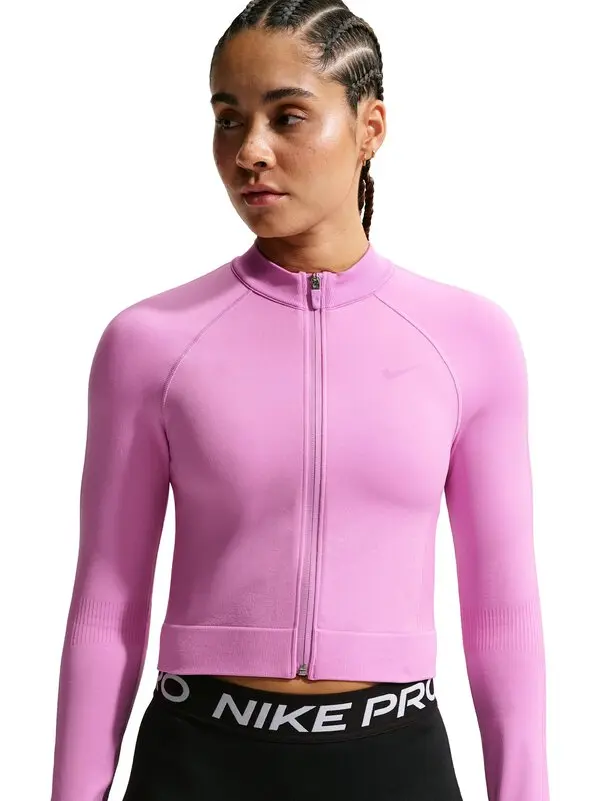 Nike Pro Full-zip Training Top - Purple