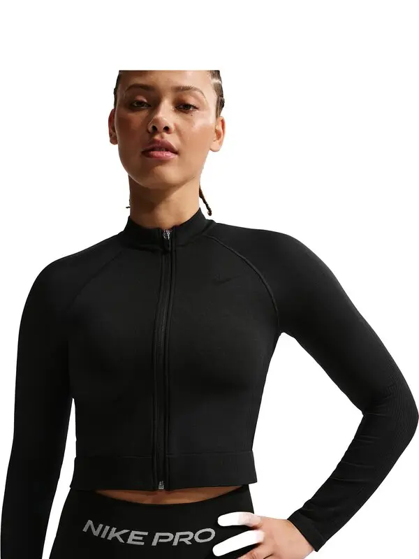 Nike Pro Full-zip Training Top - Black