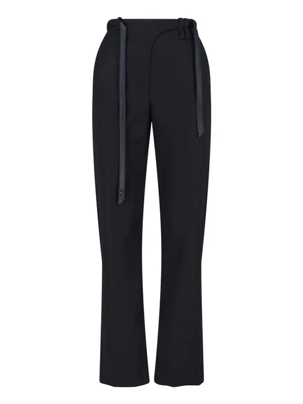 DIESEL® Tailored Trousers With Belt - Black