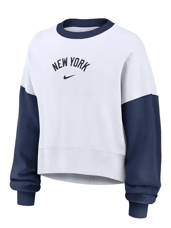 Nike New York Yankees Primary Mlb Pullover Crew - White