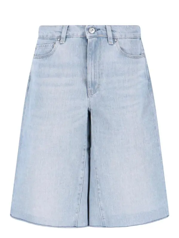 Our Legacy Half Rider Denim Shorts - Light Blue
