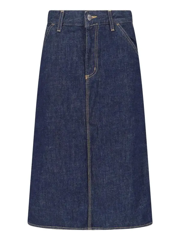 Carhartt Work In Progress Midi Denim Skirt - Black