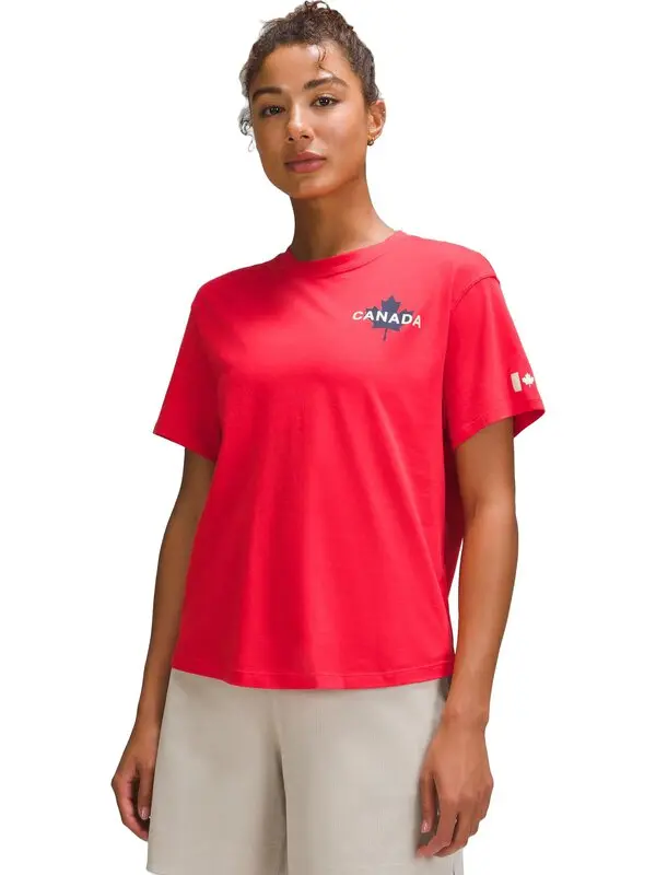 Lululemon Team Canada Cotton Jersey T-shirt - Spicy Red