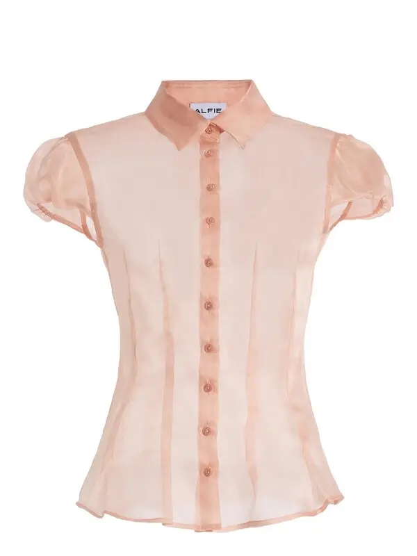 ALFIE Sheer Silk-organza 'abby' Shirt - Pink