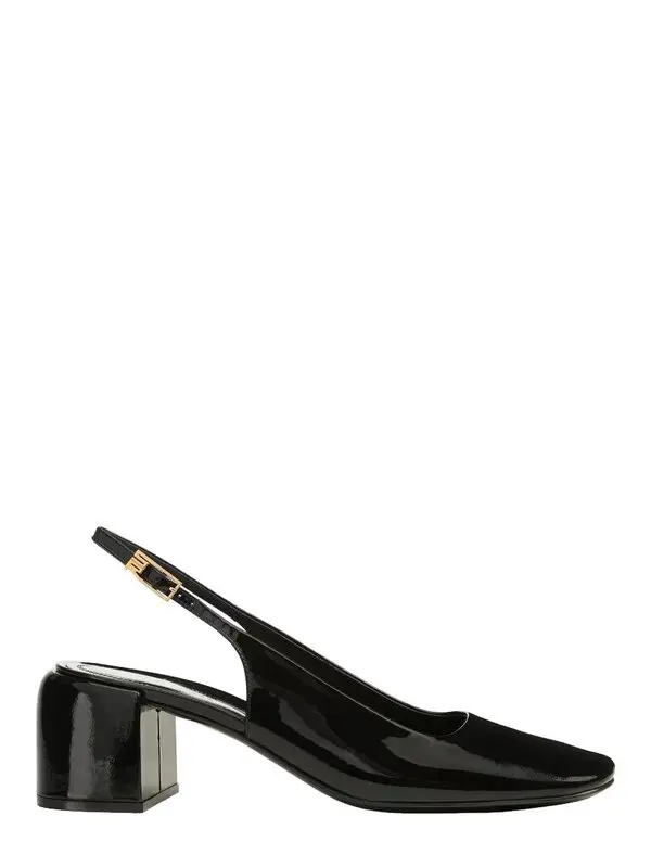 SERGIO ROSSI Convex Leather Sandals - Black