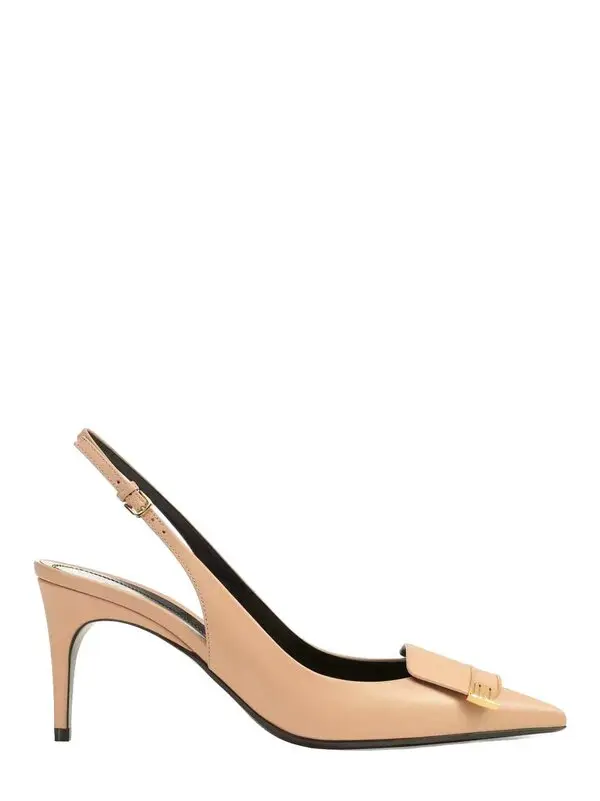 SERGIO ROSSI Buckle Sling-back Pumps - Neutrals