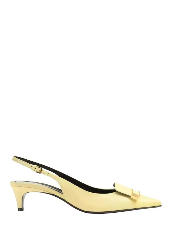 SERGIO ROSSI Buckle Sling-back Pumps - Yellow