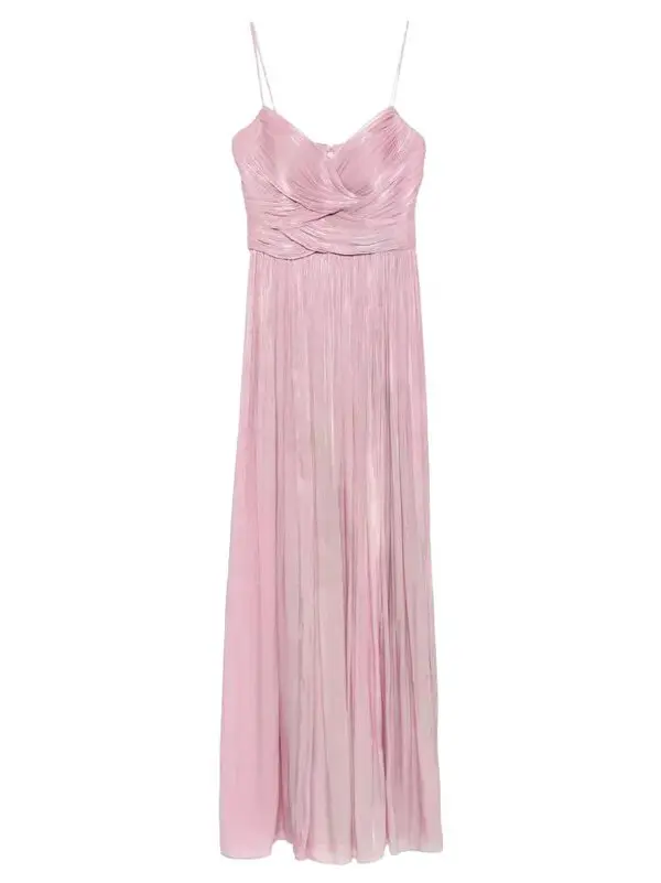Costarellos Sireen Pleated Maxi Dress - Pink