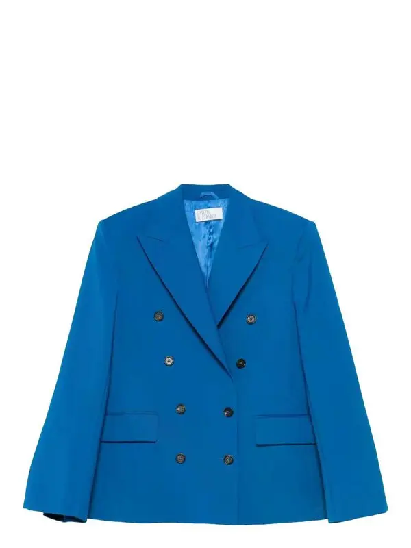 Giuseppe Di Morabito Double-breasted Pleated Jacket - Blue