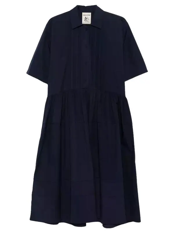 SEMICOUTURE Polo-collar Dress - Blue