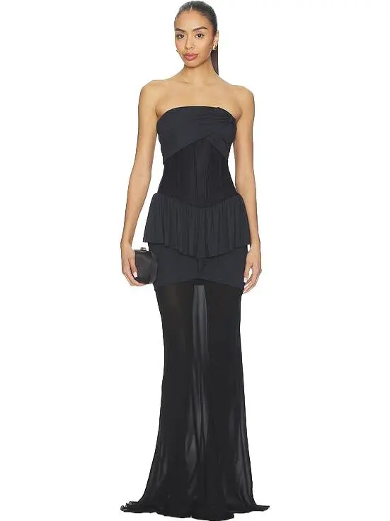 ANIYE RECORDS Ottha Long Dress - Black