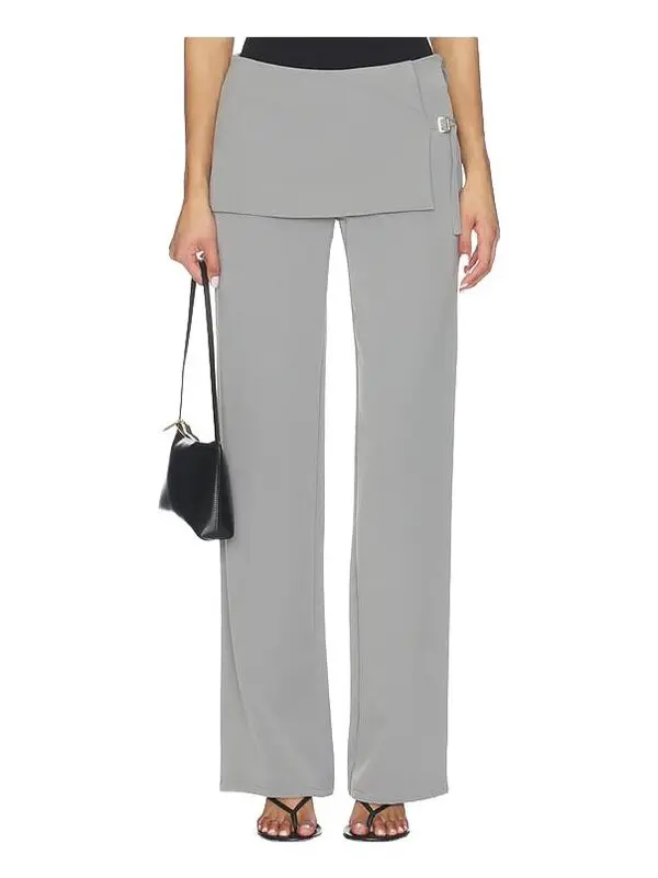 ALL THE WAYS Mavis Pant With Skirt Overlay - Grey