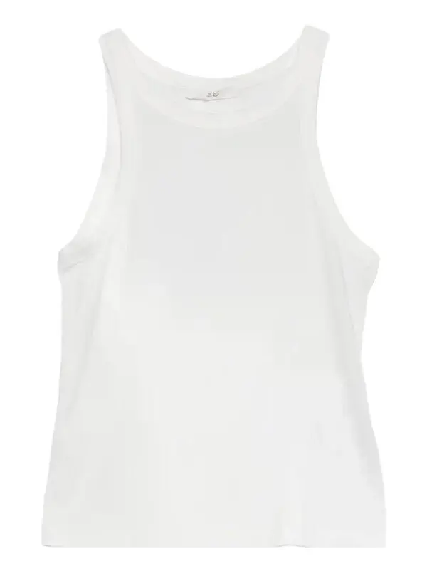 Co Ribbed Tank Top - White