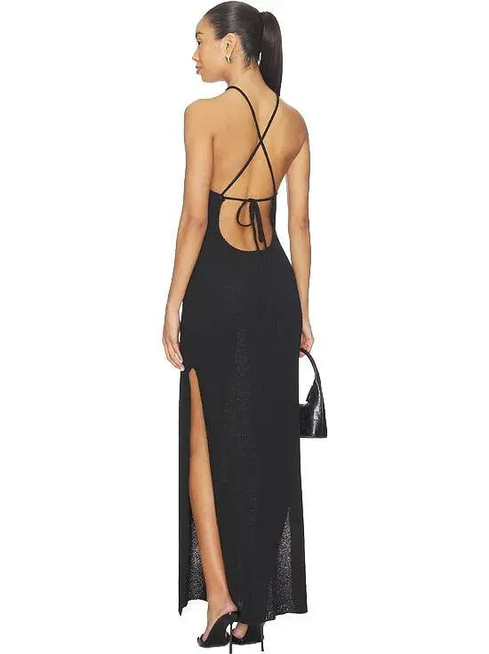 Bardot Larissa Halter Knit Dress - Black