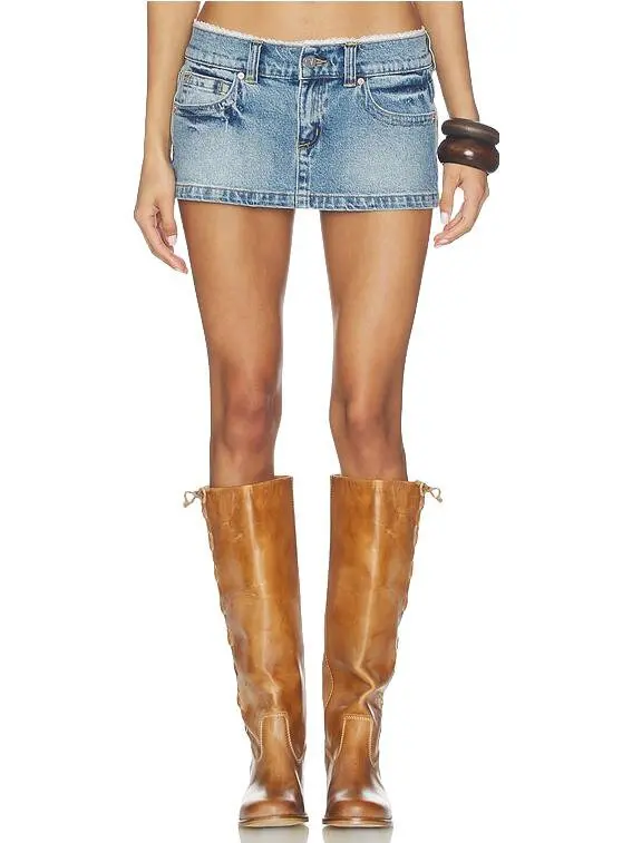 Abrand Denim 00 Mini Skirt - Blue