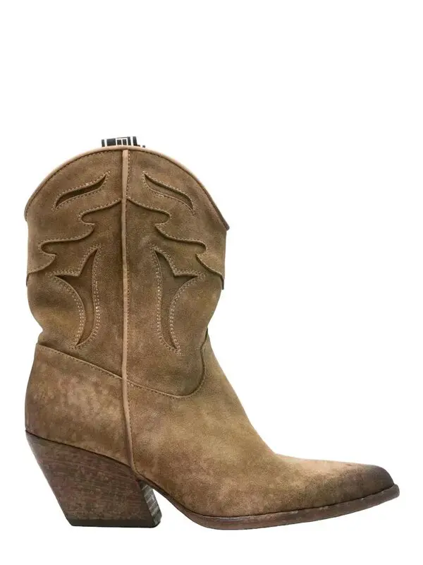 Elena Iachi Stitched Ankle Boots - Brown