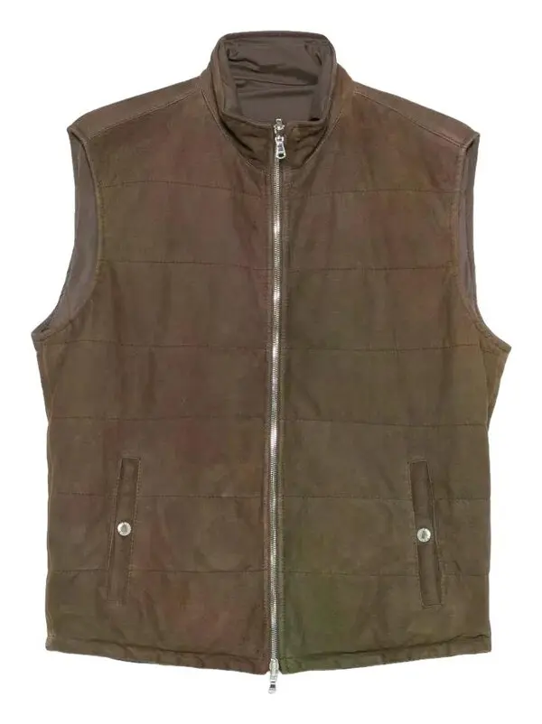 BARBA NAPOLI Sj Kent Quilted Gilet - Brown