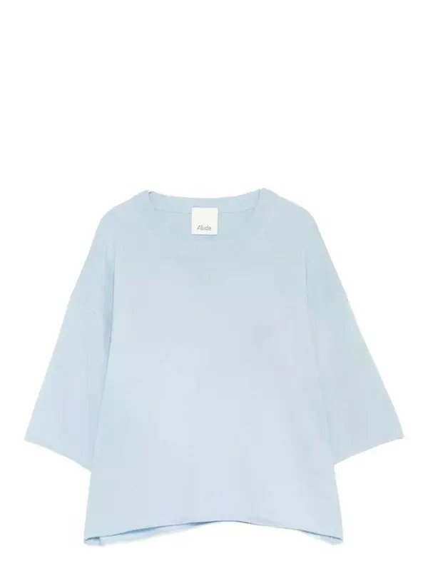 ALLUDE Raw-cut T-shirt - Blue