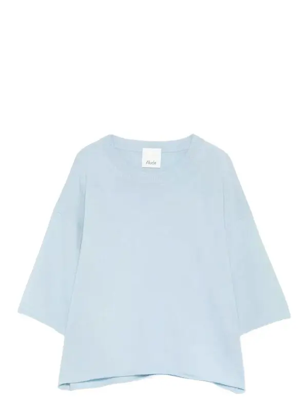 ALLUDE Raw-cut T-shirt - Blue