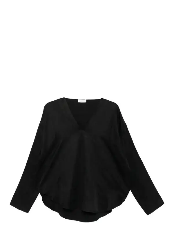 RUOHAN Onyx Arno V-neck Blouse - Black