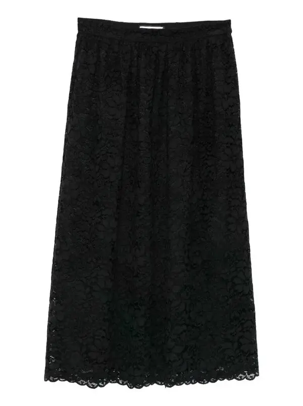 ANDIATA Jen 80 Lace Midi Skirt - Black