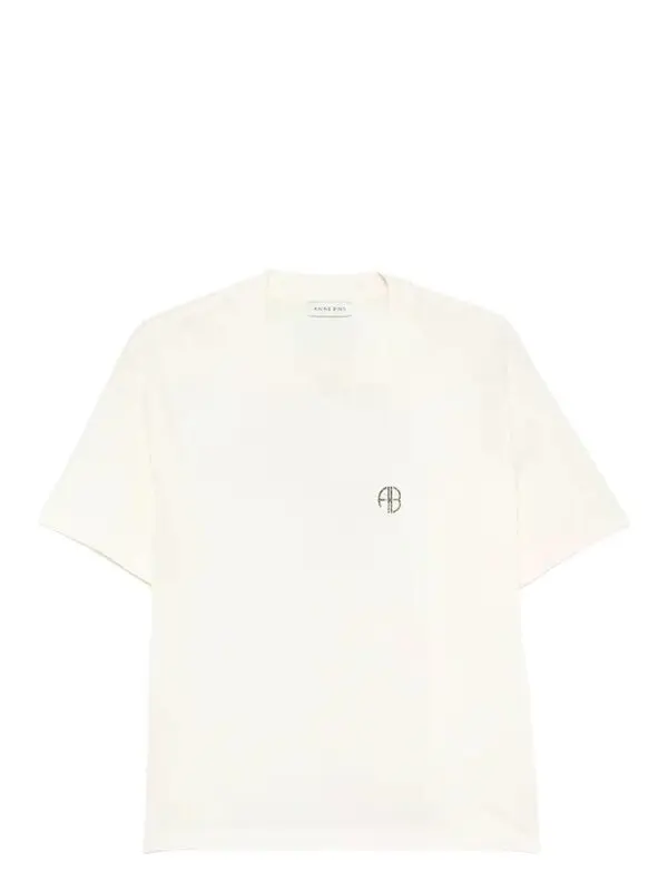 ANINE BING Logo-print T-shirt - Neutrals