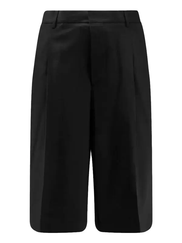 Ami Pleated Tailored Shorts - Black
