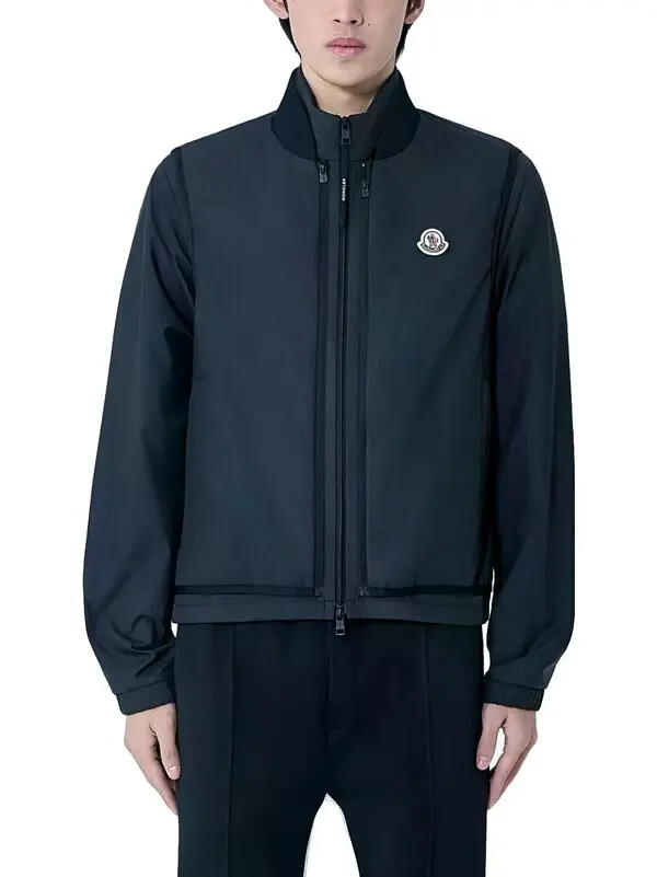 Moncler Logo-patch Bomber Jacket - Grey