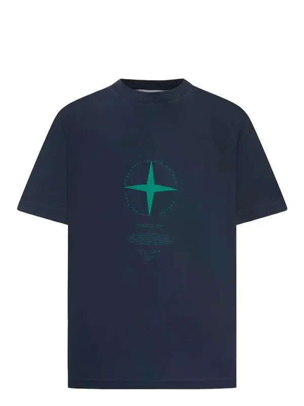 Stone Island Graphic-print Crew-neck T-shirt - Blue
