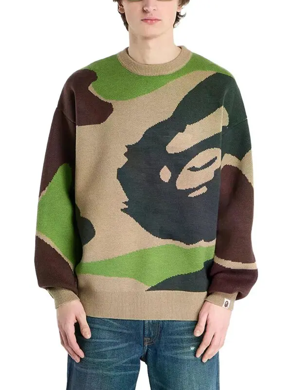 A BATHING APE Camouflage-print Sweatshirt - Brown