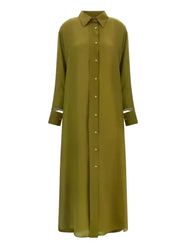 MAISON JEJIA Antoine Shirt Maxi Dress - Green