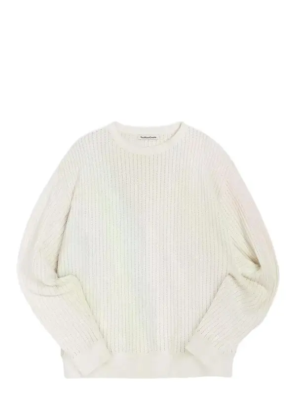 You Must Create Fauss Crew-neck Sweater - Neutrals