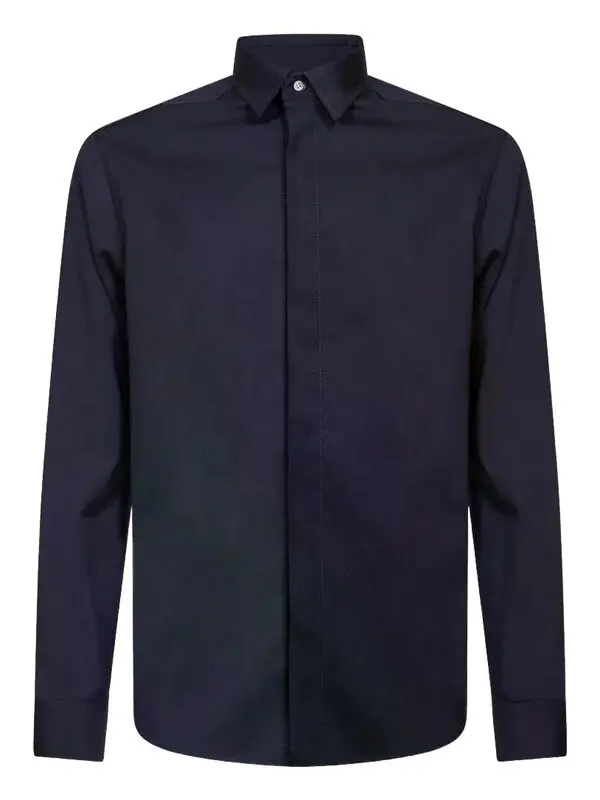 D4.0 Buttoned-cuffs Shirt - Blue
