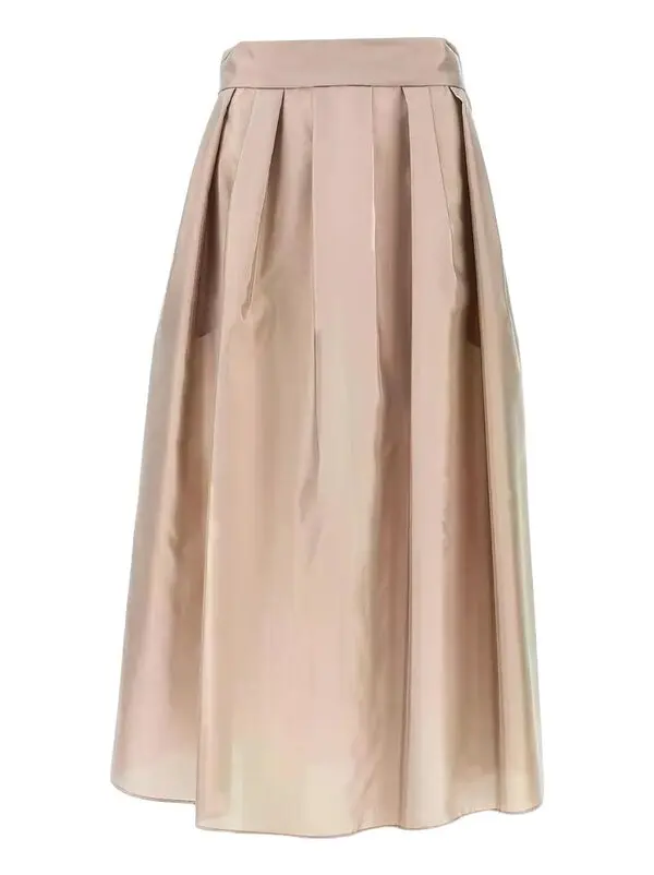 Max Mara Pleated Midi Skirt - Neutrals