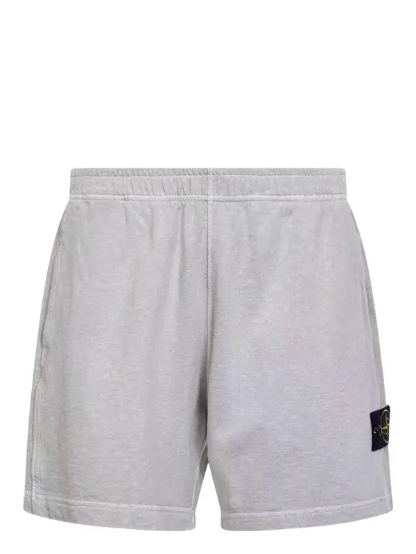 Stone Island Elasticated Badge Shorts - Grey