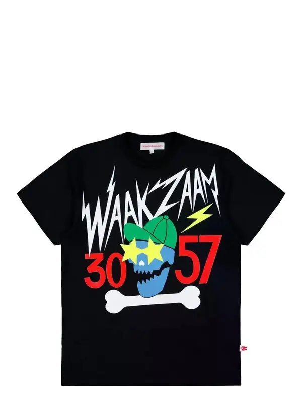 WALTER VAN BEIRENDONCK Waakzaam Front-print T-shirt - Black