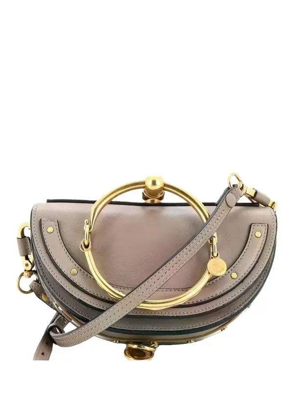 Chloé Nile Leather Mini Crossbody Bag - Neutrals