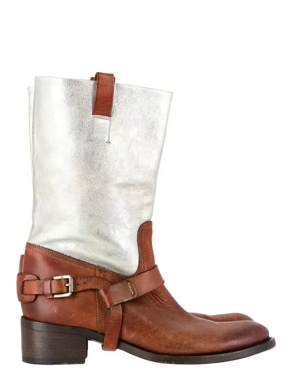 Ralph Lauren Harness Leather Boots - Brown