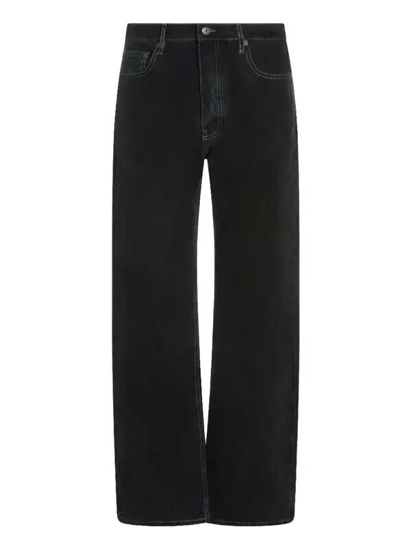 Off-White Logo Patch Denim Trousers - Black