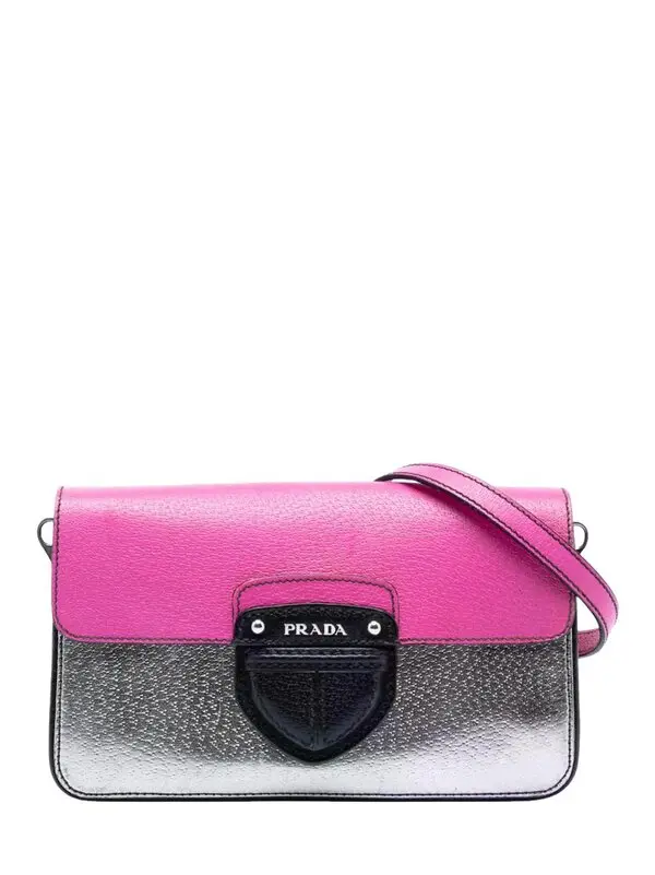 Prada 2013-2025 Tricolor Metallic Cinghiale Crossbody Bag - Pink