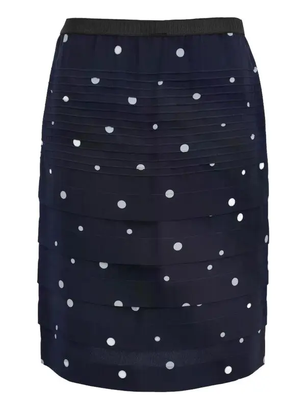 Marni Dots Pleated Skirt - Blue