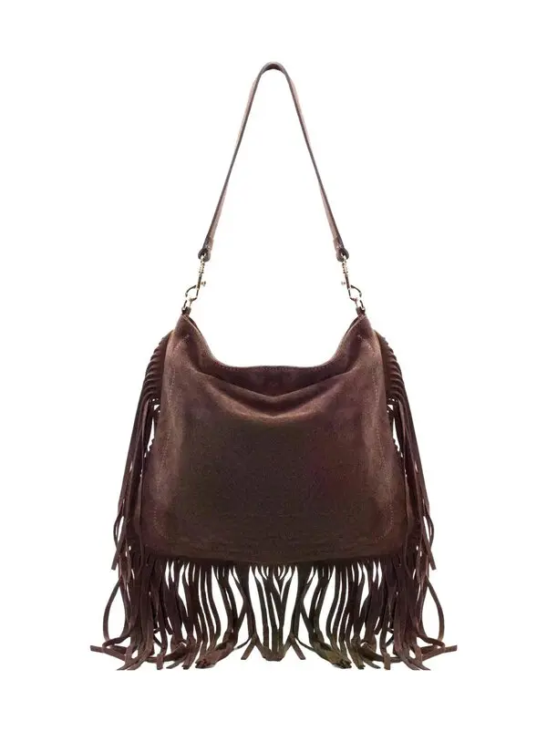 AVENUE 67 Yana Fringe-detail Suede Shoulder Bag - Brown