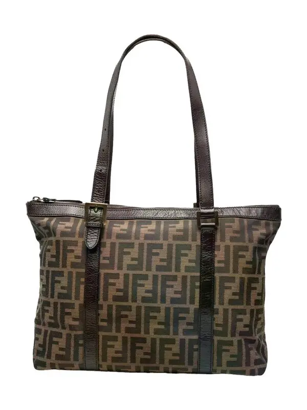 Fendi 2000-2010 Zucca Canvas Tote Bag - Brown