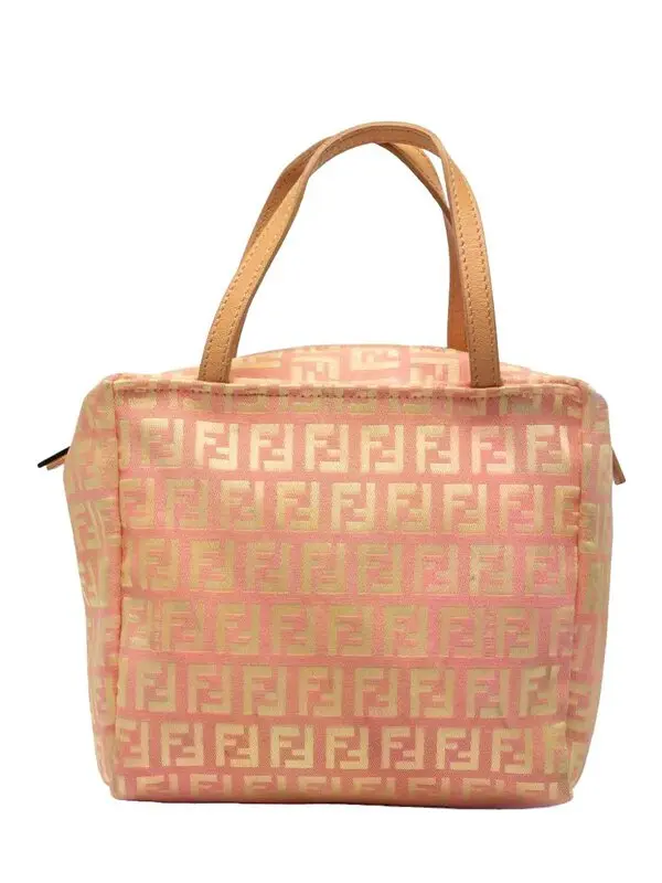 Fendi 2000-2010 Mini Zucchino Canvas Handbag - Pink