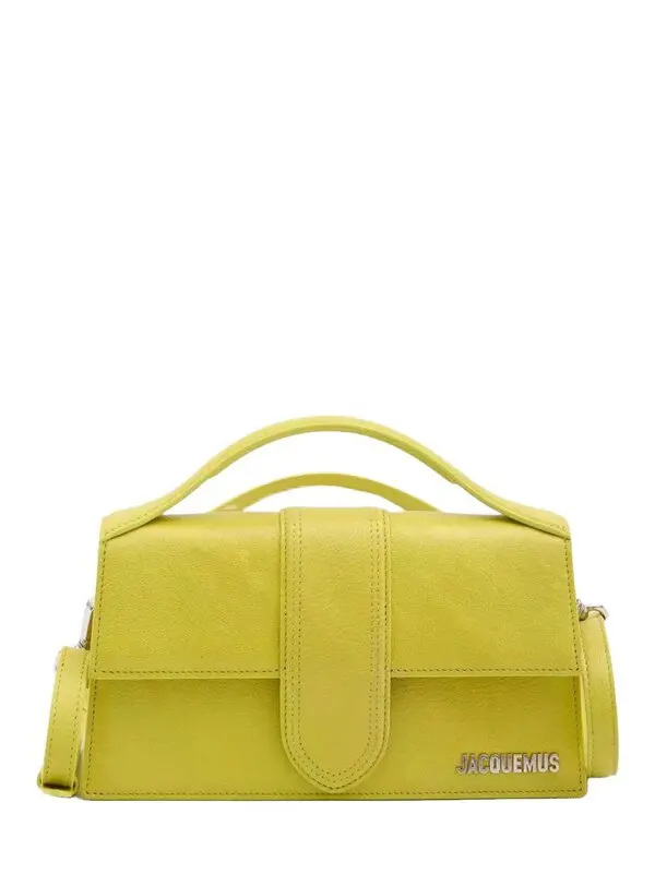 Jacquemus Bambino Top Handle Leather Tote - Green
