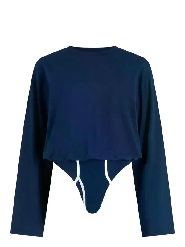 JEAN PAUL GAULTIER Long-sleeved Bodysuit - Blue