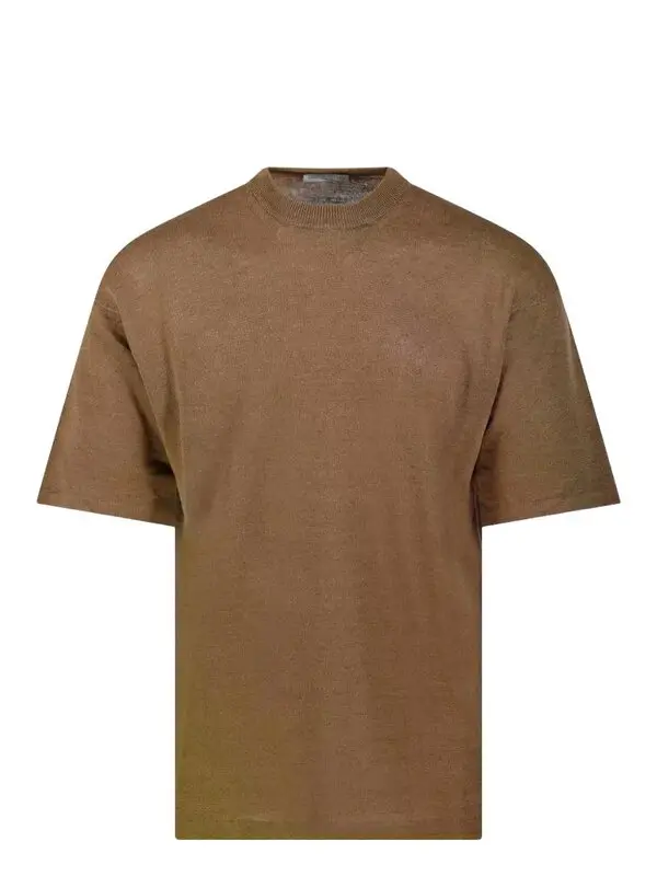 ROBERTO COLLINA Crew-neck T-shirt - Brown