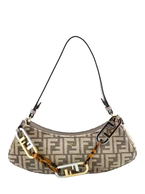 Fendi O’lock Swing Shoulder Bag Zucca Chenille Hobo Bag - Neutrals